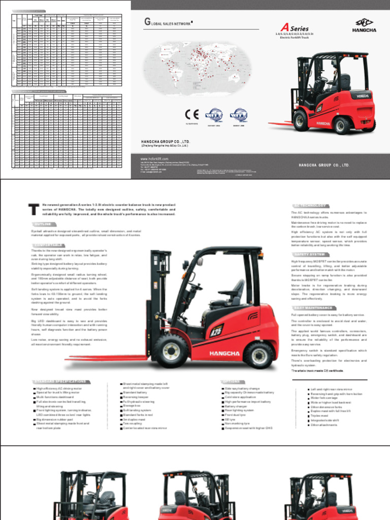 hangcha-a-series-electric-forklift | PDF | Forklift | Brake