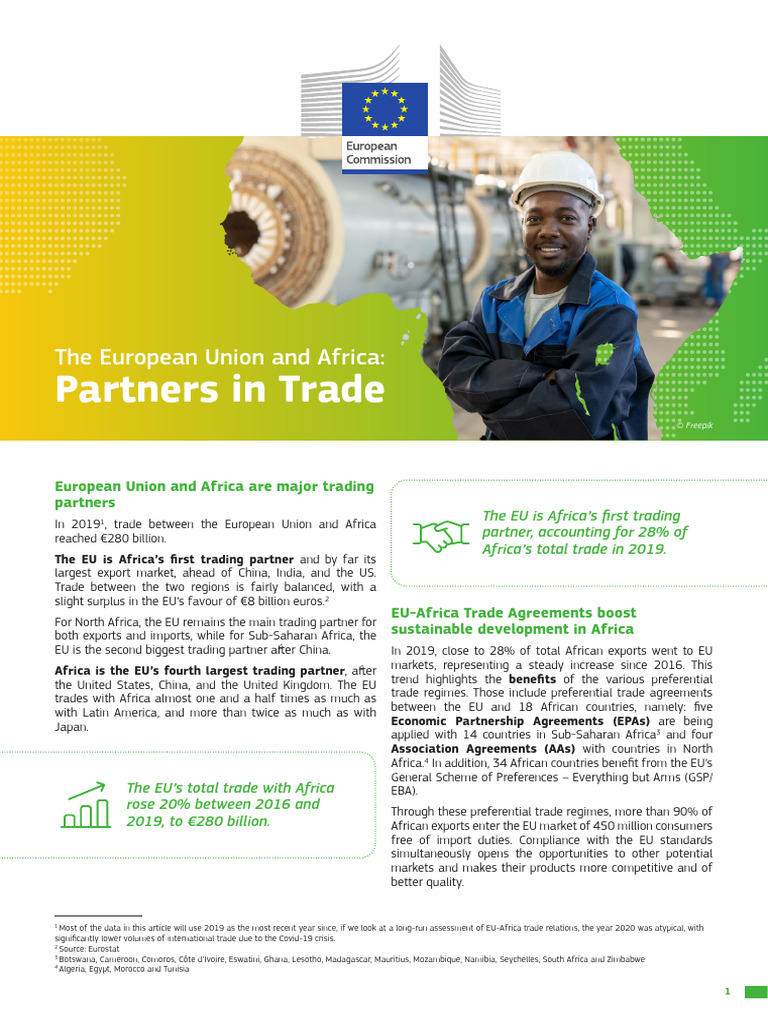 The European Union and Africa- Partners in Trade Factsheet | PDF ...