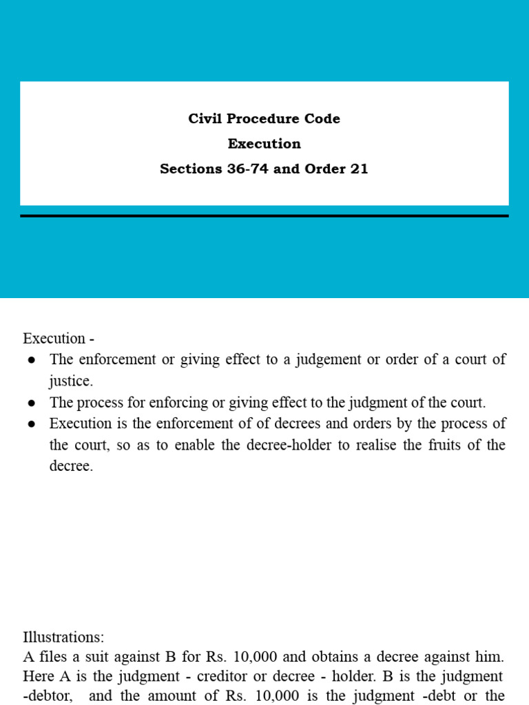 Execution | PDF | Judgment (Law) | Lawsuit