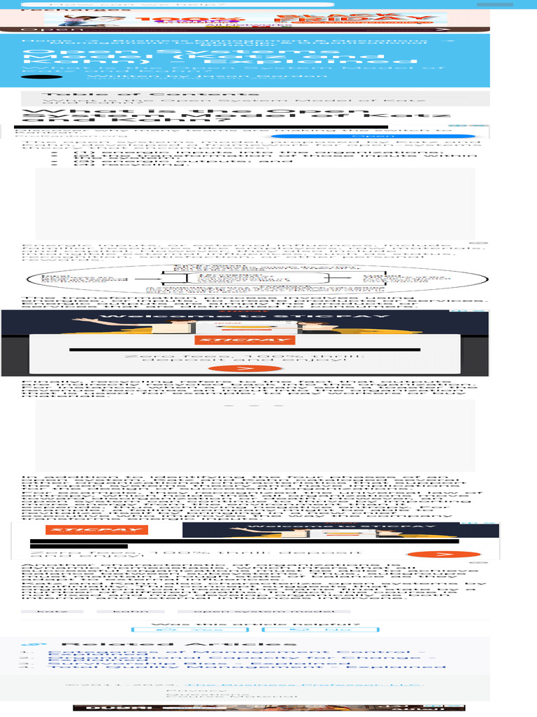 Open Systems Model (Katz and Kahn) - Explained - The Business Professor ...