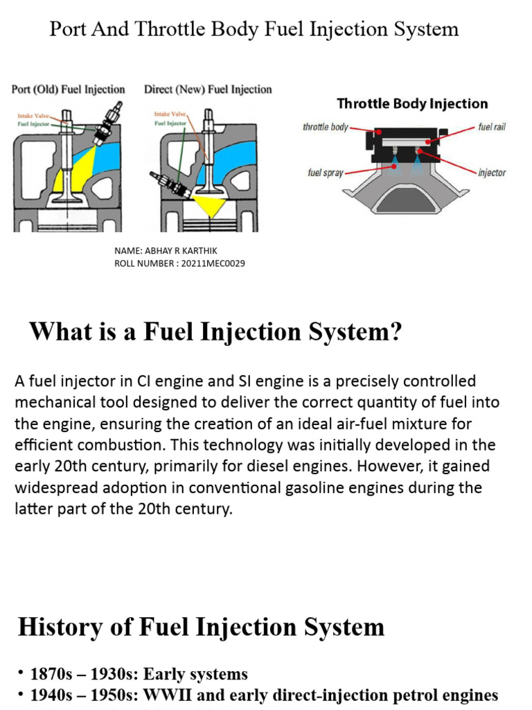 Port and Throttle Body Fuel Injection System | PDF | Fuel Injection ...