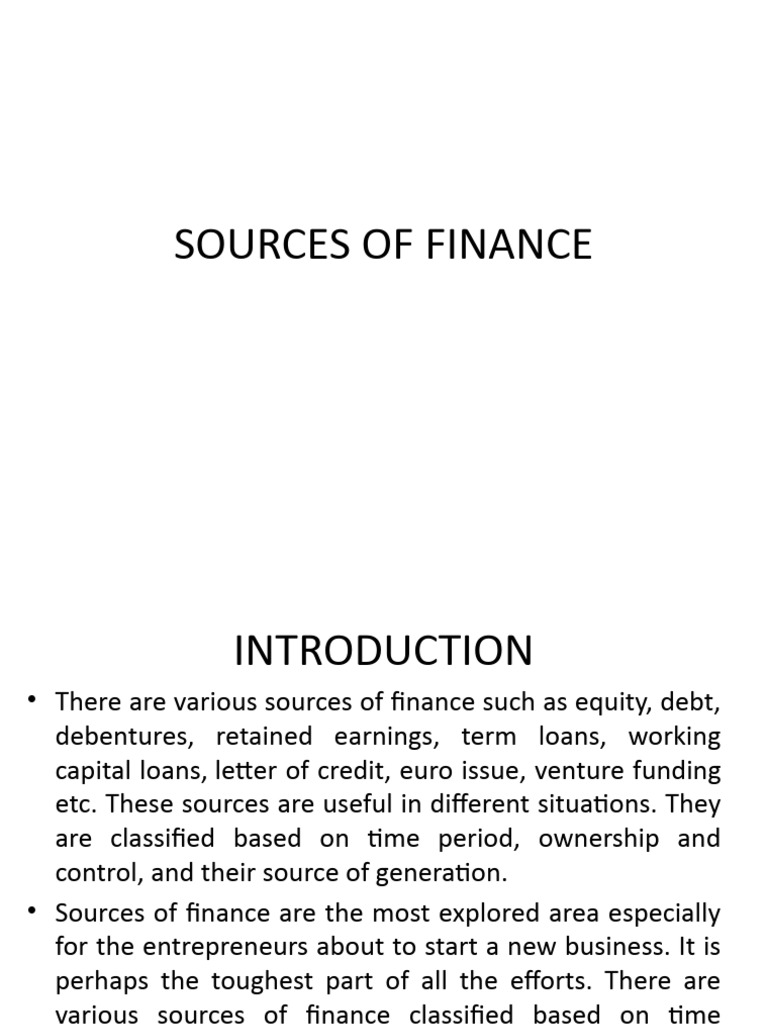 Key Sources of Business Finance Explained | PDF | Debenture | Financial ...