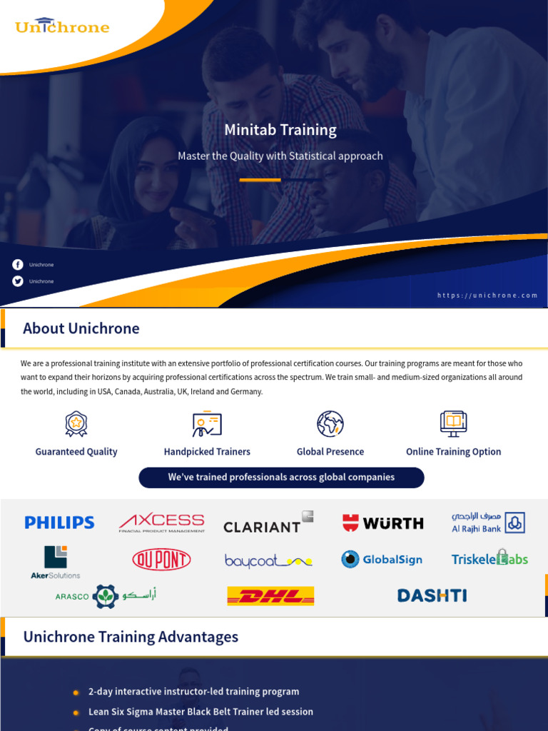 Minitab Training Unichrone | PDF | Student's T Test | Analysis Of Variance