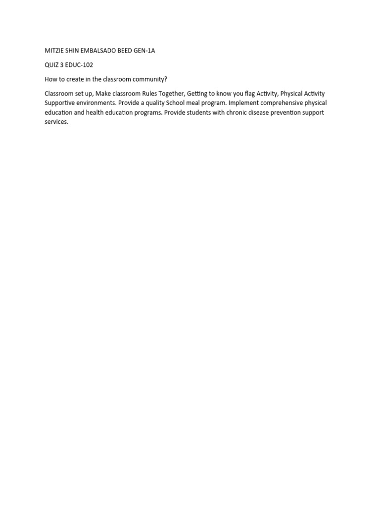 Building a Classroom Community | PDF | Self-Improvement