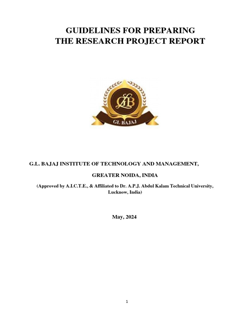 Final RPR - Guideline - IV Sem | PDF | Methodology | Data Analysis
