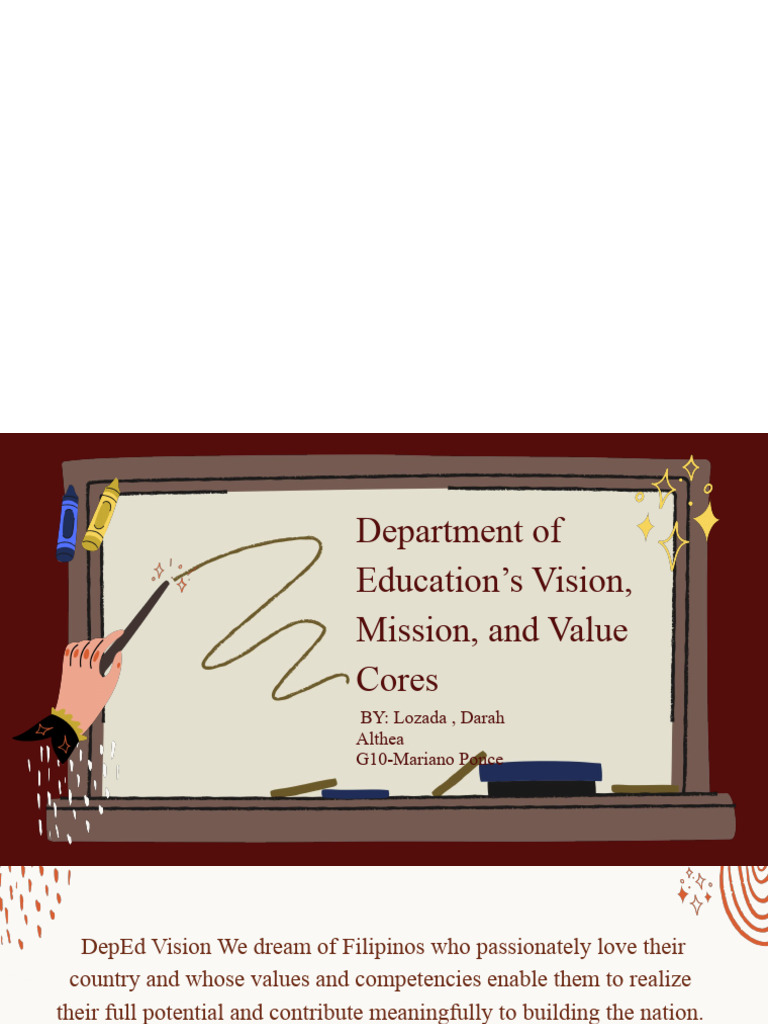 Deped Mission and Vision | PDF | Behavior Modification | Learning