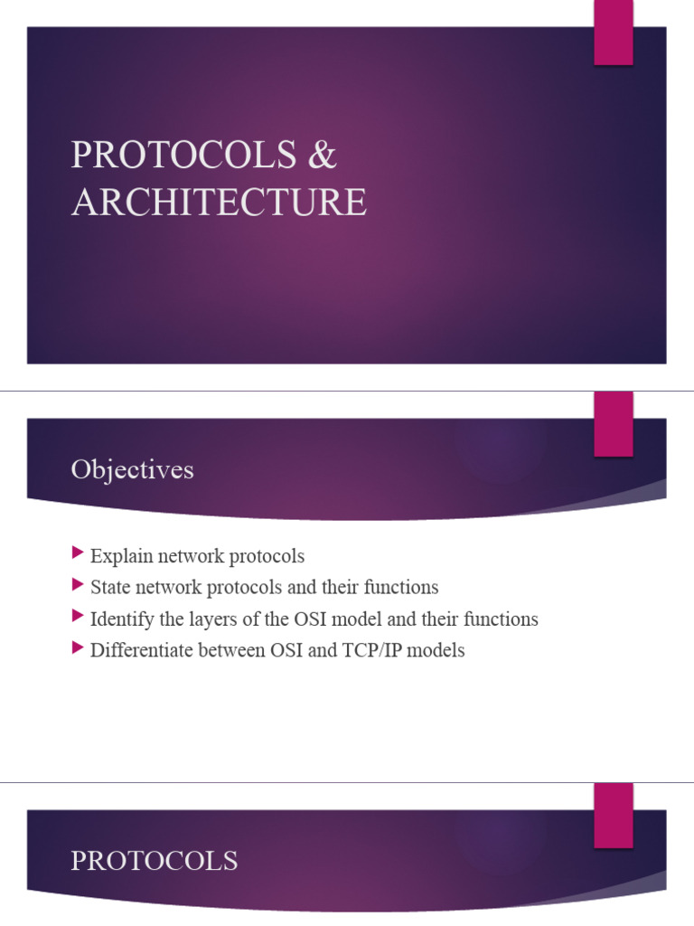 Protocols Architecture Pdf Internet Protocol Suite Osi Model 3934