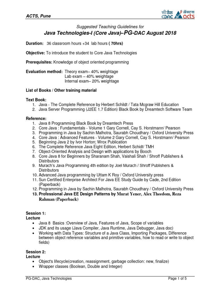 Java Technologies-I (Core Java) | PDF | Method (Computer Programming ... Java Technologies-I (Core Java) | PDF | Method (Computer Programming ...