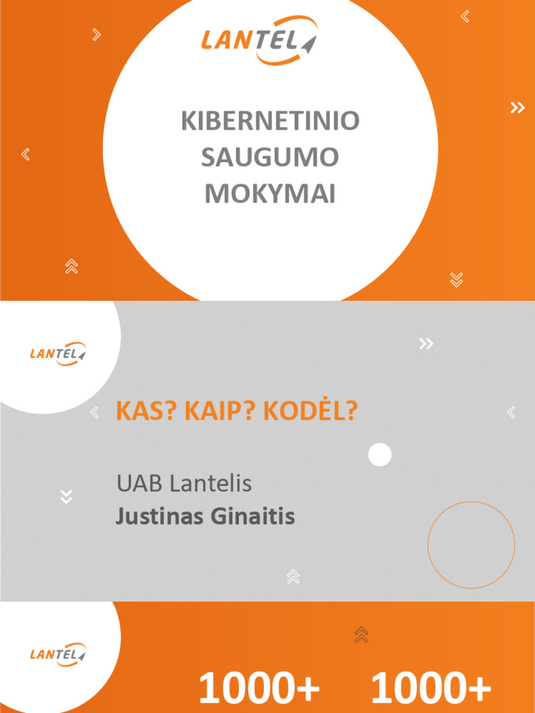 Mokymai Kibernetinis Saugumas LANTEL | PDF