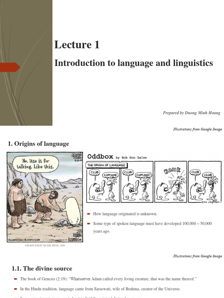 Lecture 1 Introduction To Language and Linguistics | PDF | Linguistics ...