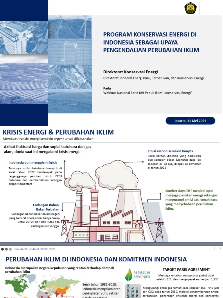 Program Konservasi Energi Di Indonesia Sebagai Upaya Pengendalian ...