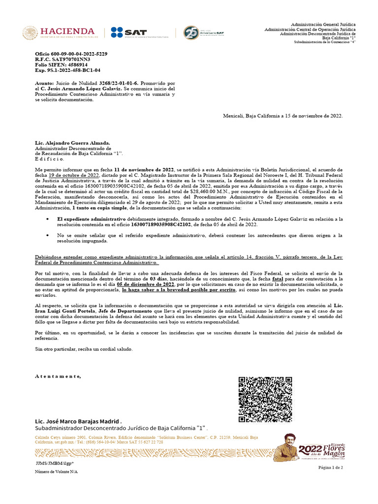 .3268-22 Jesus Armando Lopez Galaviz | PDF | Gobierno | Justicia