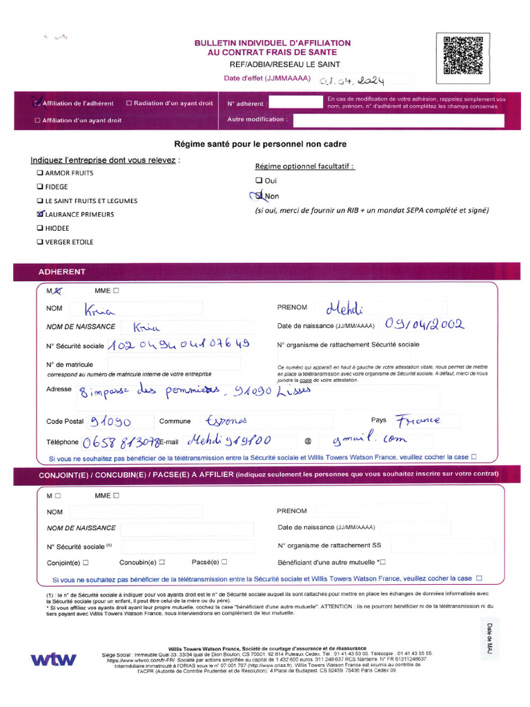 UPL BIA Mutuelle KRIA Mehdi | PDF