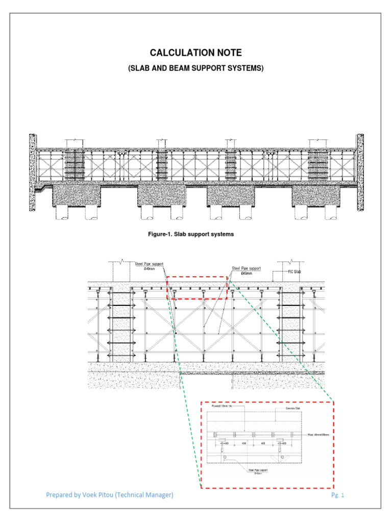 Formwork Calculation Note - SLAB | PDF | Strength Of Materials ...