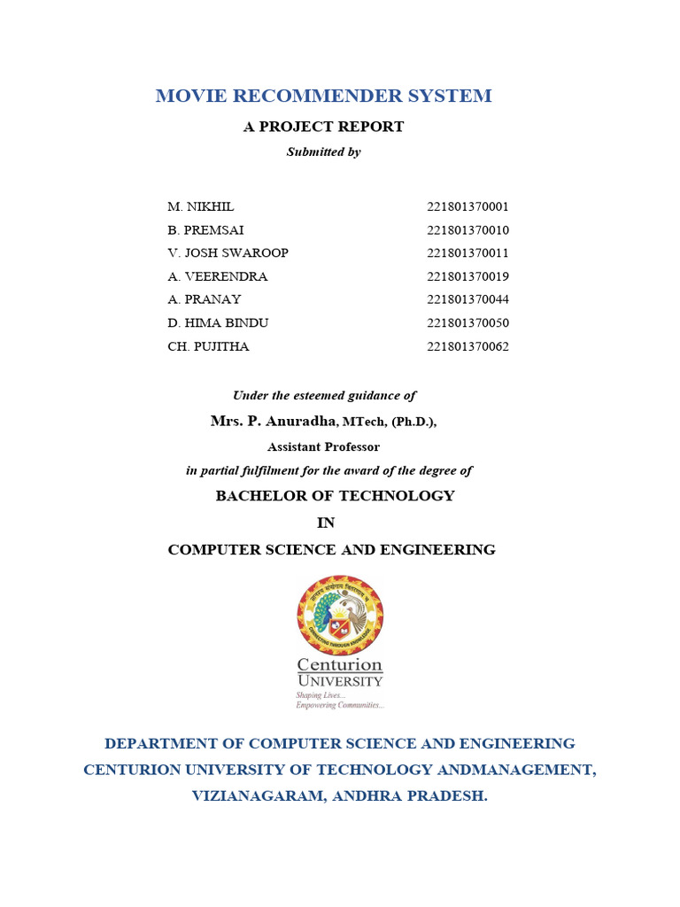 Movie recommender system | PDF | Computer Science | Systems Engineering