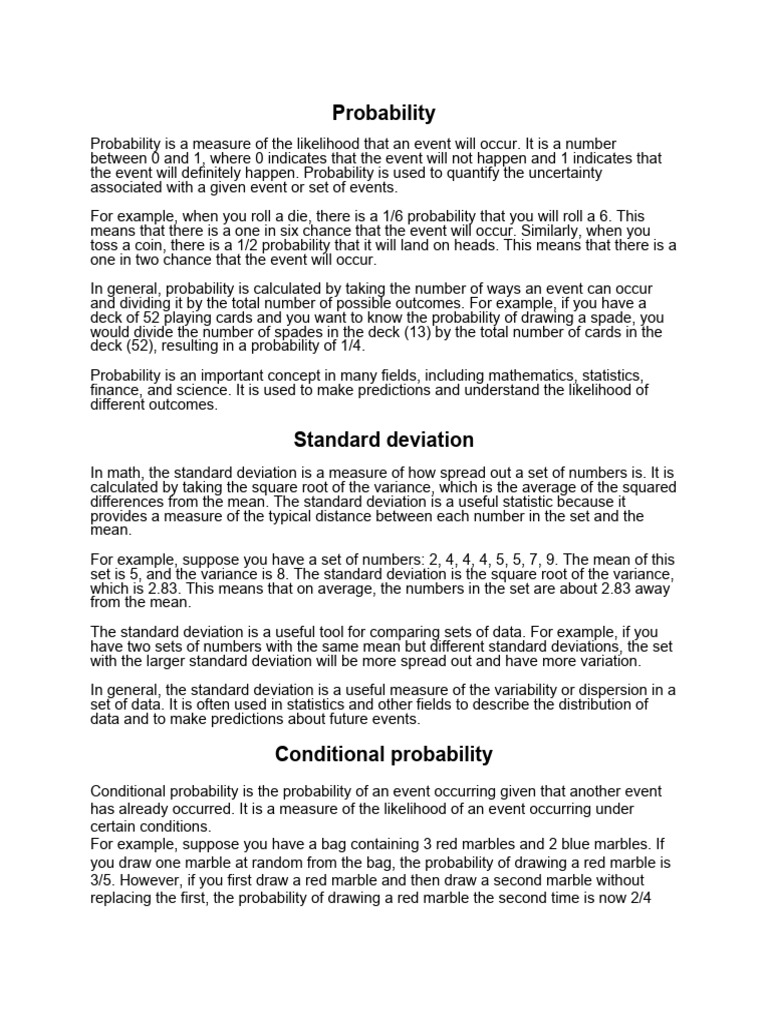 Maths | PDF | Standard Deviation | Integral