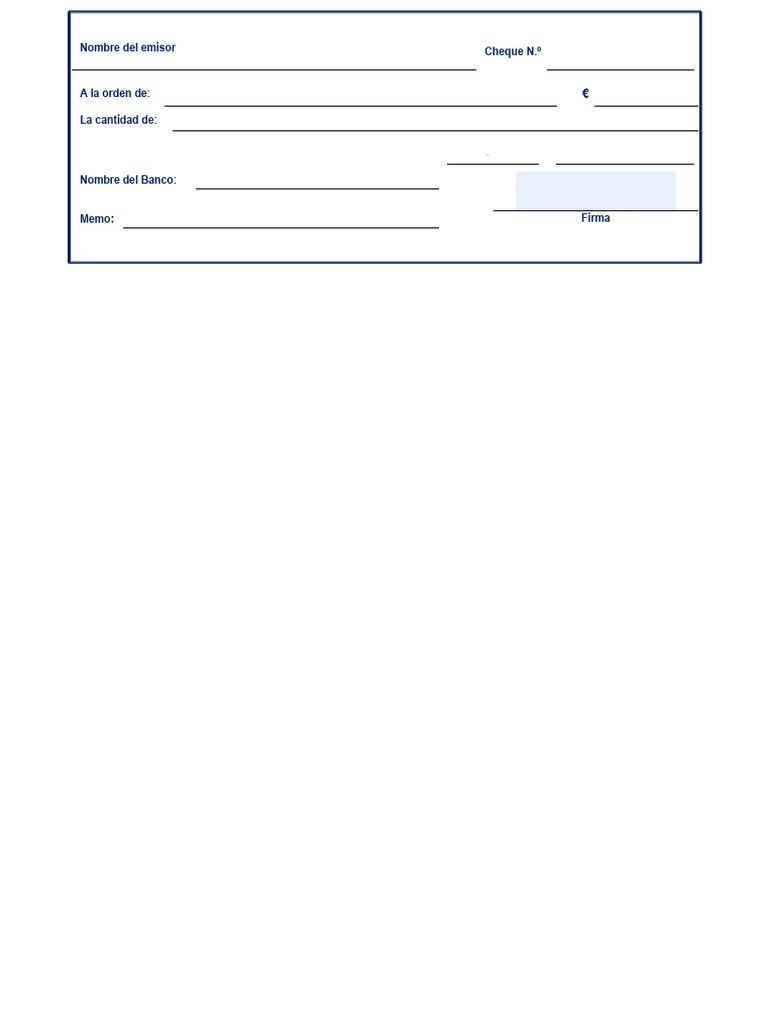 Formato de Cheques en PDF para Llenar | PDF | Derecho
