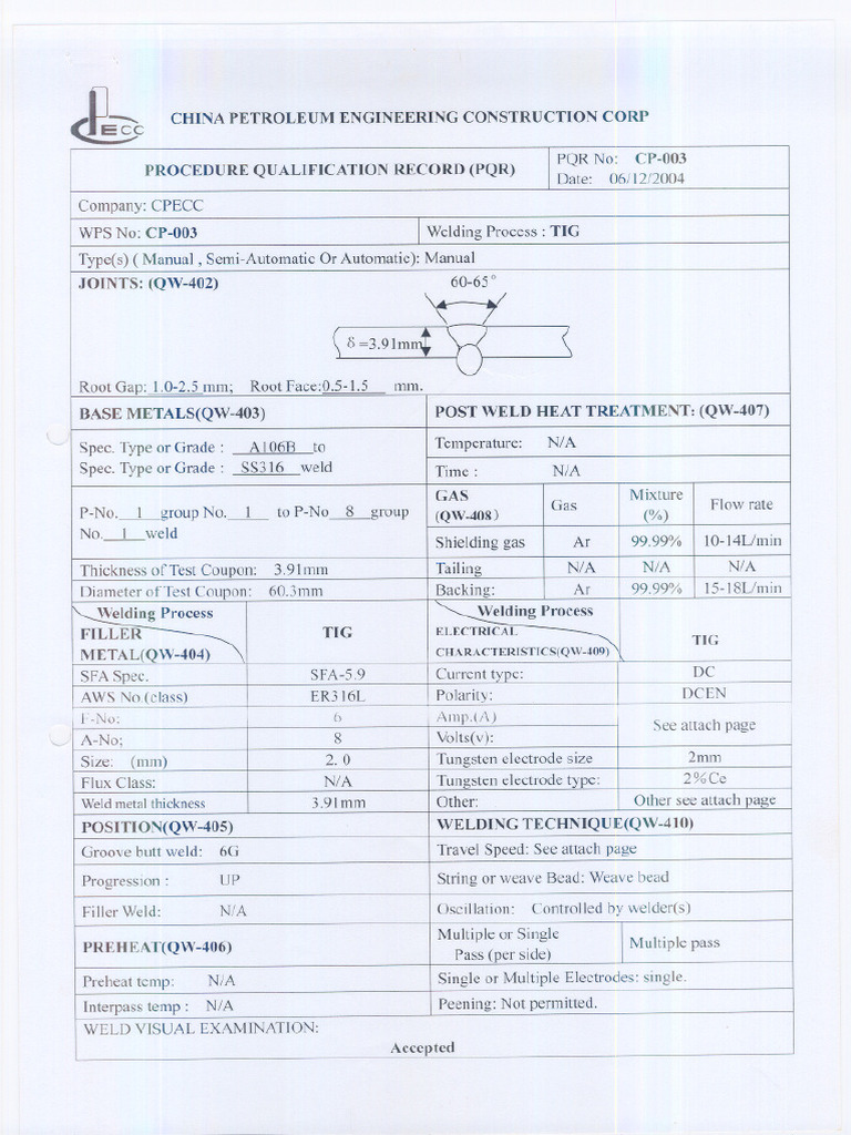 Wps pqr-cp-003 | PDF