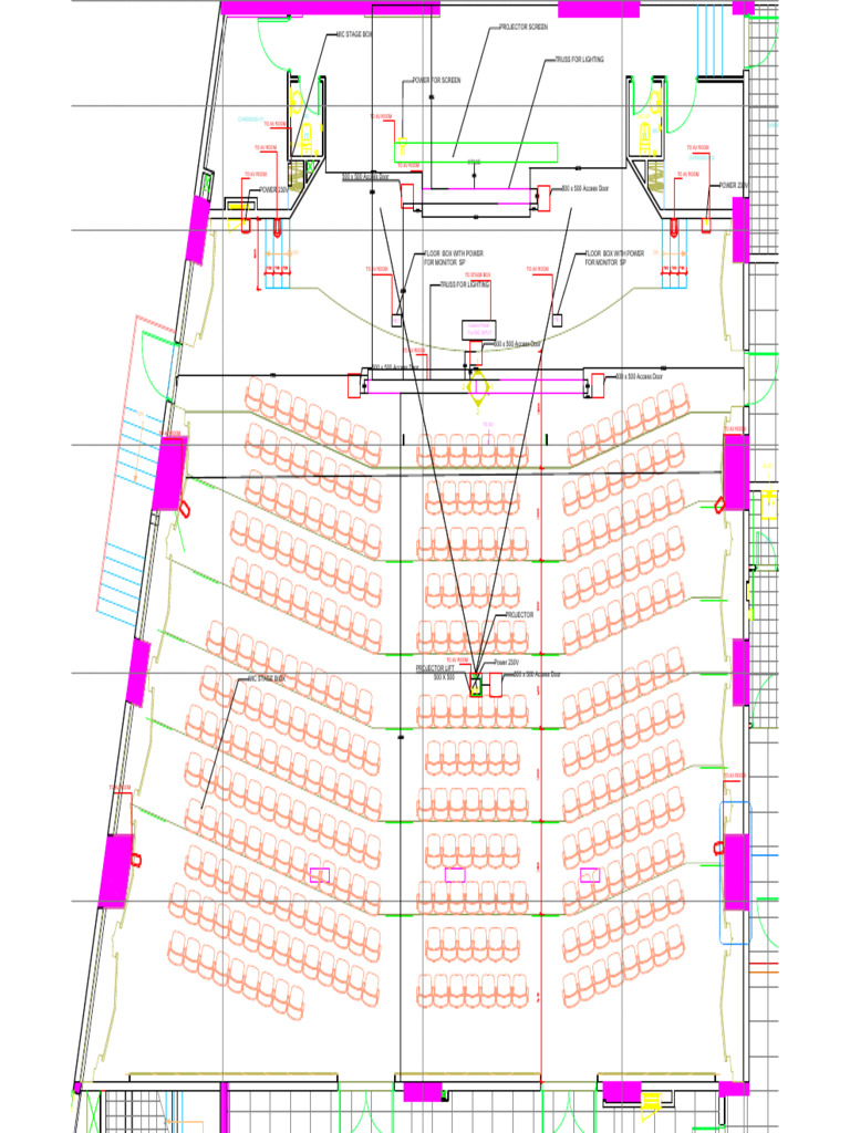 I226- C - ADMIN UPPER GROUND THEATER FURNITURE LAYOUT with speaker ...