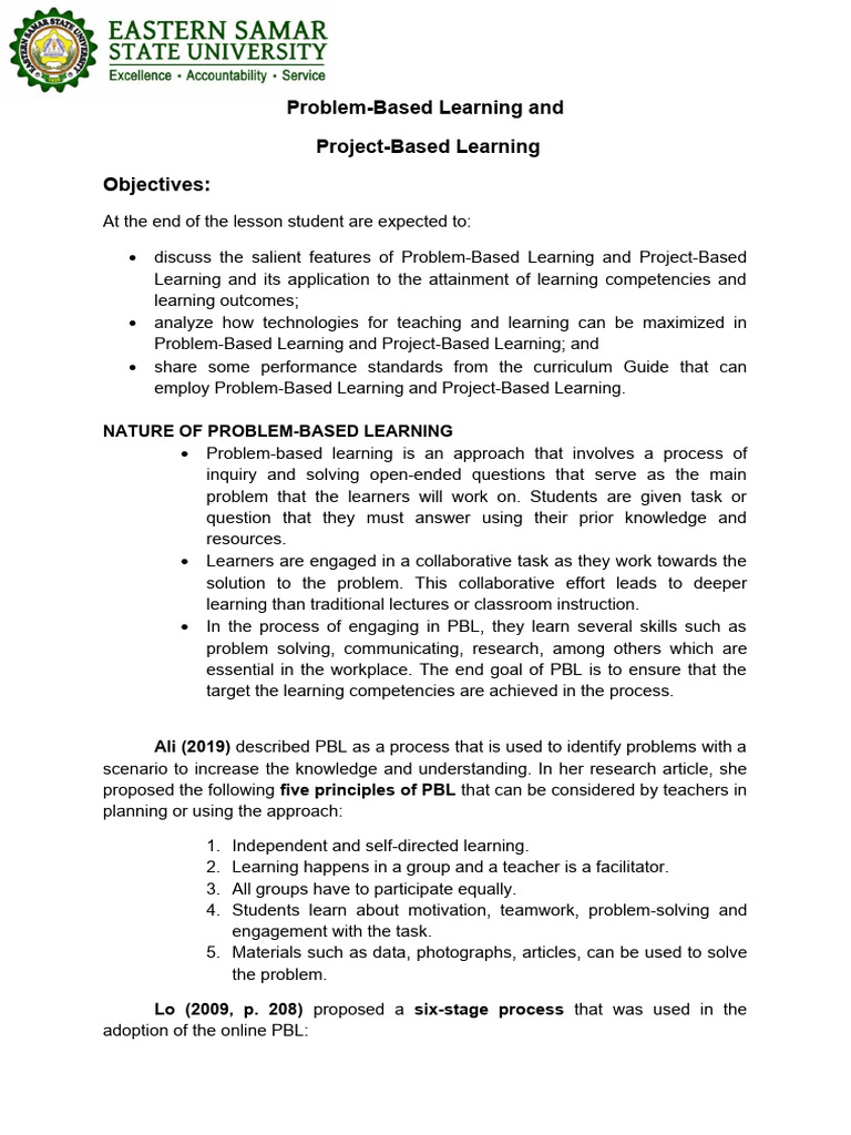 TTL 2 Handout | PDF | Project Based Learning | Learning