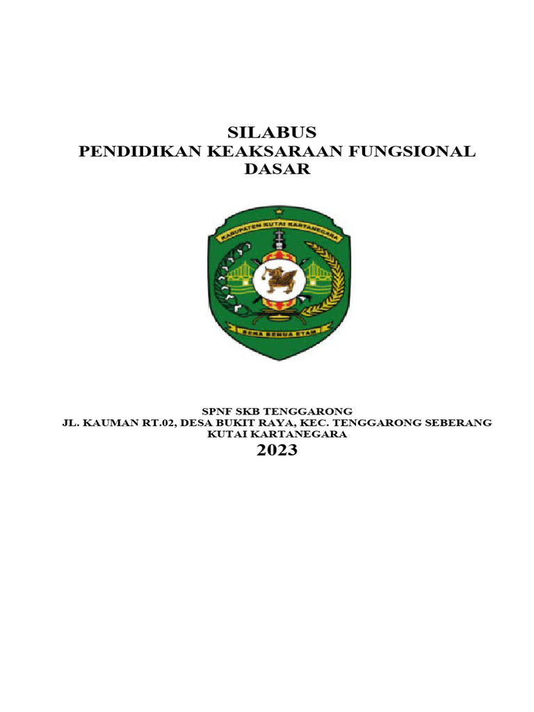 Silabus Bu Ari KF SKB New 2023 | PDF