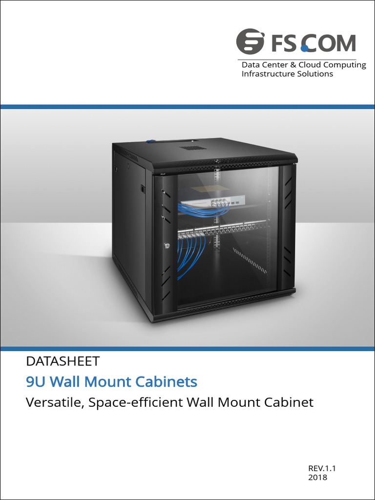 9u Wall Mount Network Cabinet Datasheet | PDF | Manufactured Goods