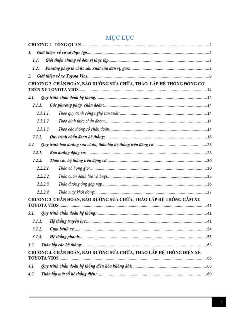 (123doc) Bao Cao Thuc Tap Tot Nghiep Xe Vios | PDF