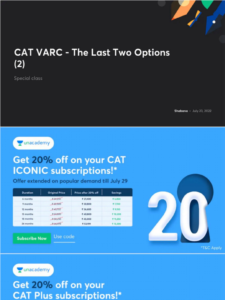 CAT VARC The Last Two Options 2 No Anno | PDF