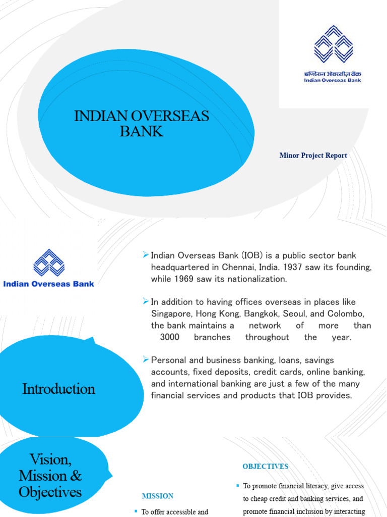 Overview of Indian Overseas Bank | PDF | Banks | Money