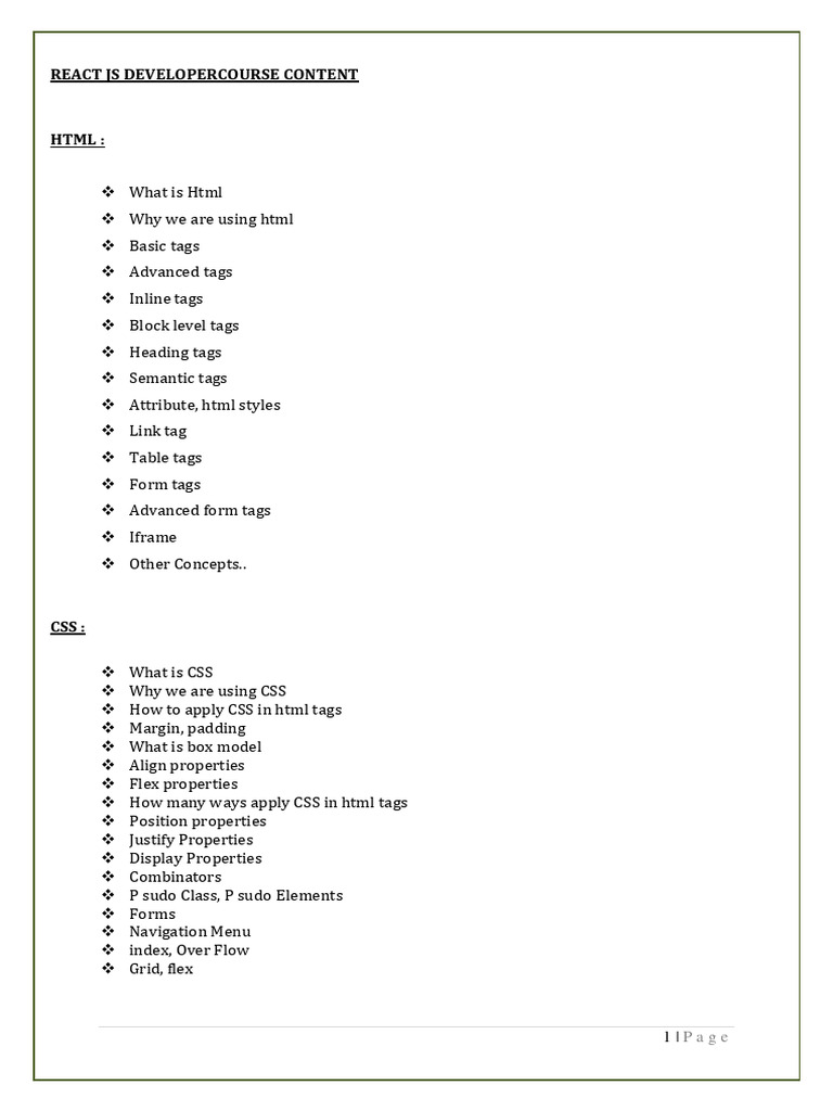 reactjs | PDF | Html Element | Java Script