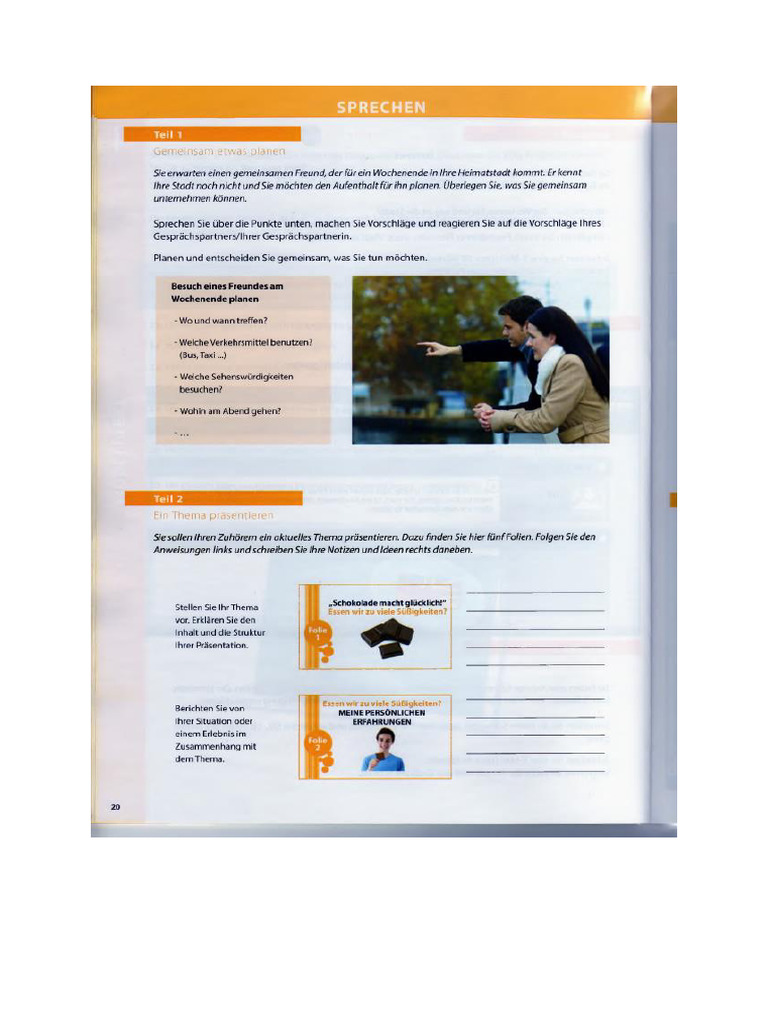 Modelltest 1 - Sprechen - B1 | PDF