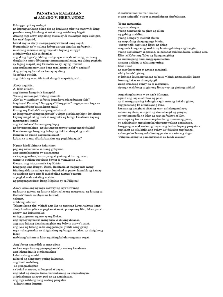 Panata Sa Kalayaan | PDF