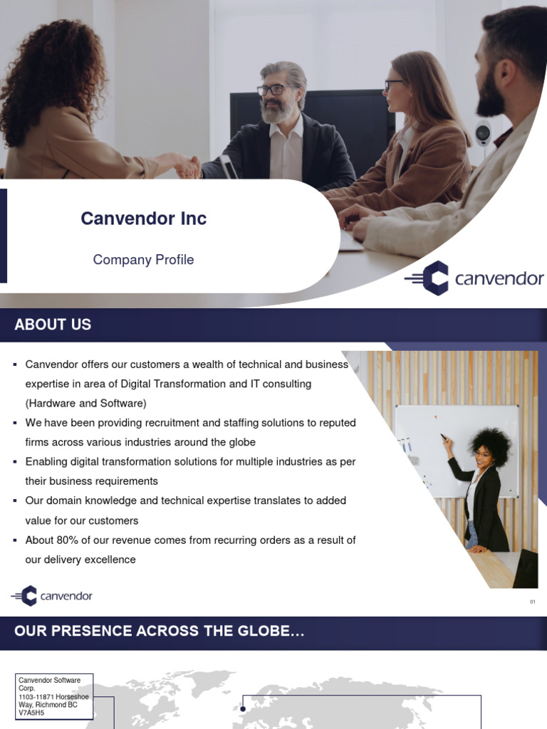Canvendor Inc: Digital Transformation & IT Consulting | PDF | Mobile App | Computing