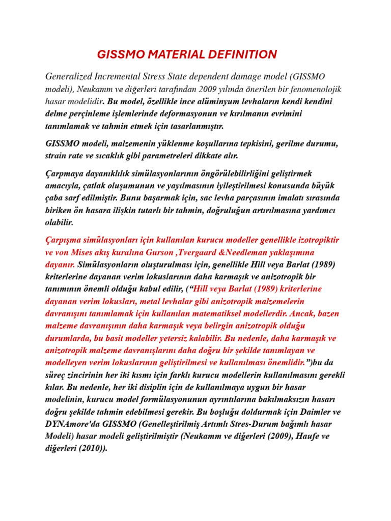Gissmo Material Definition | PDF