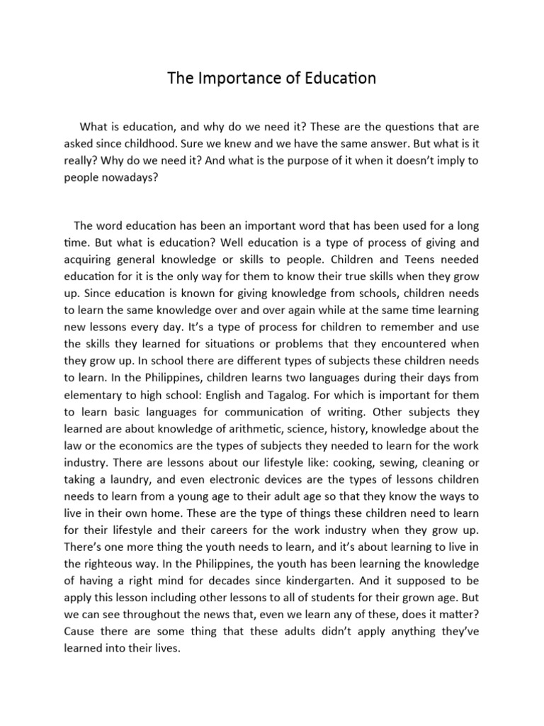 Ptask in English Grade 10 Thesis Statement | PDF | Knowledge | Unemployment