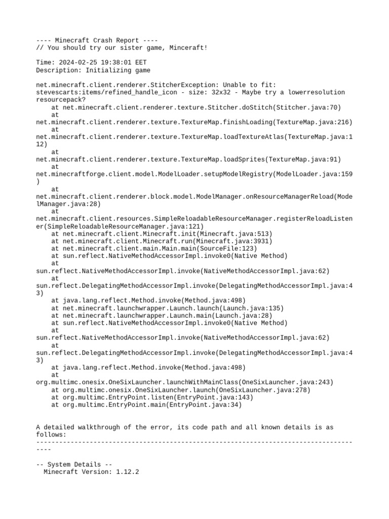 Crash 2024 02 25 - 19.38.01 Client | PDF | Java Virtual Machine | Java Specification Requests
