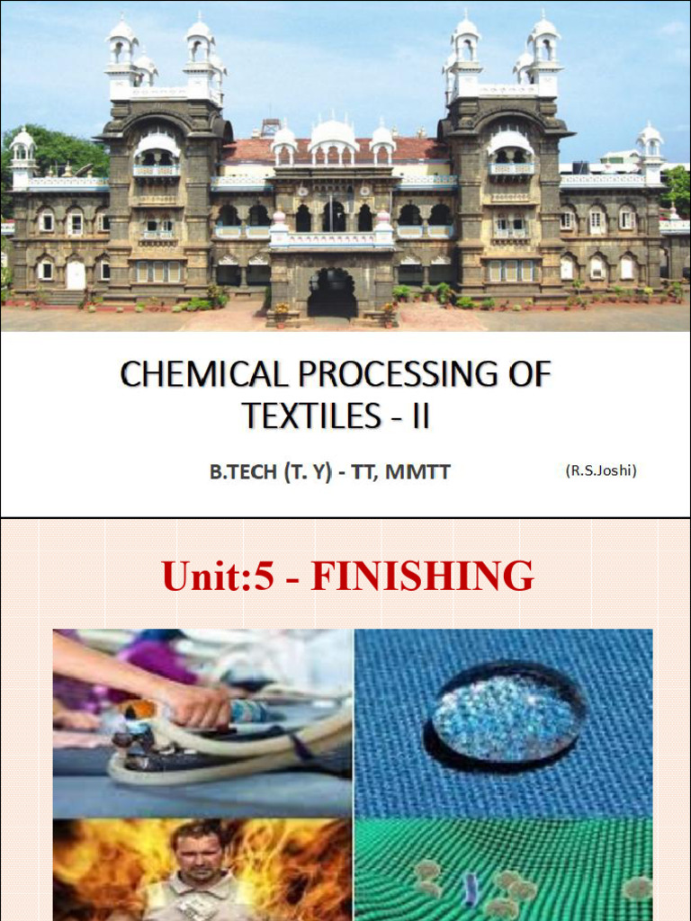 CPT-II - Unit 5 (Finishing) | PDF | Textiles | Polyester