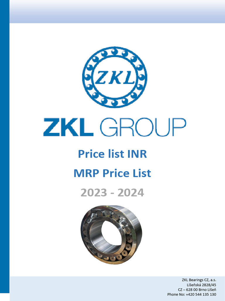 ZKL RRP List 2023 | PDF | Machines | Manufactured Goods