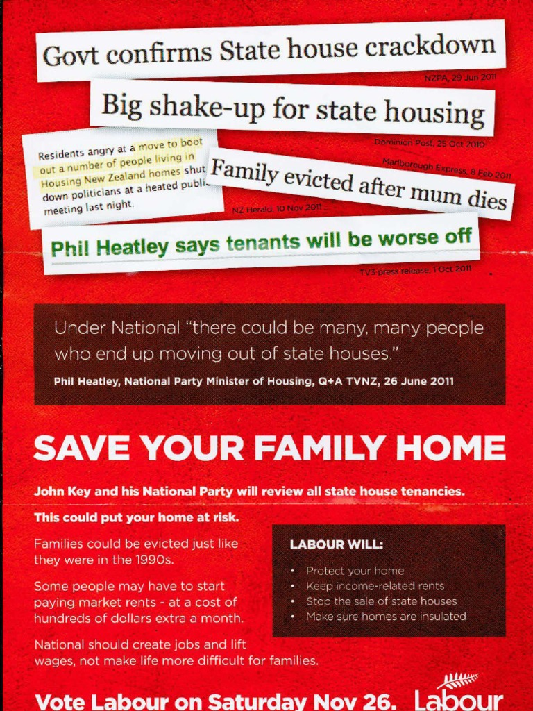 Labour Party - Eviction Threat Brochure | PDF