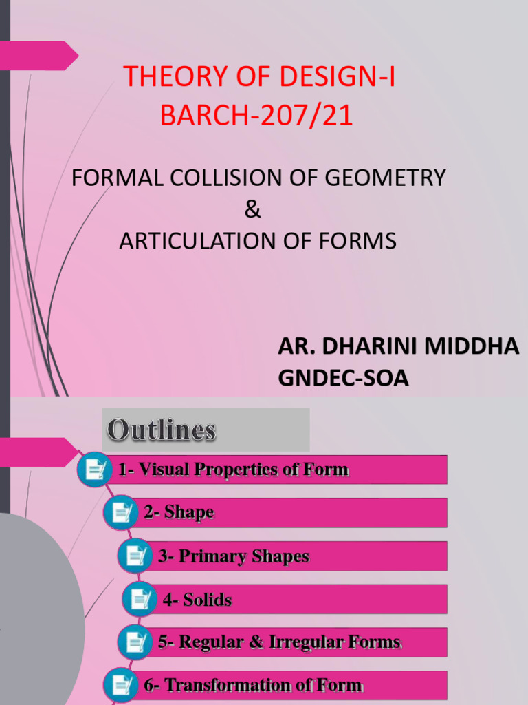 Articulation and Geometry in Design | PDF | Shape | Geometry