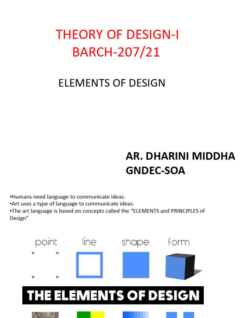 ELEMENTS OF DESIGN Tod. | PDF | Shape | Area