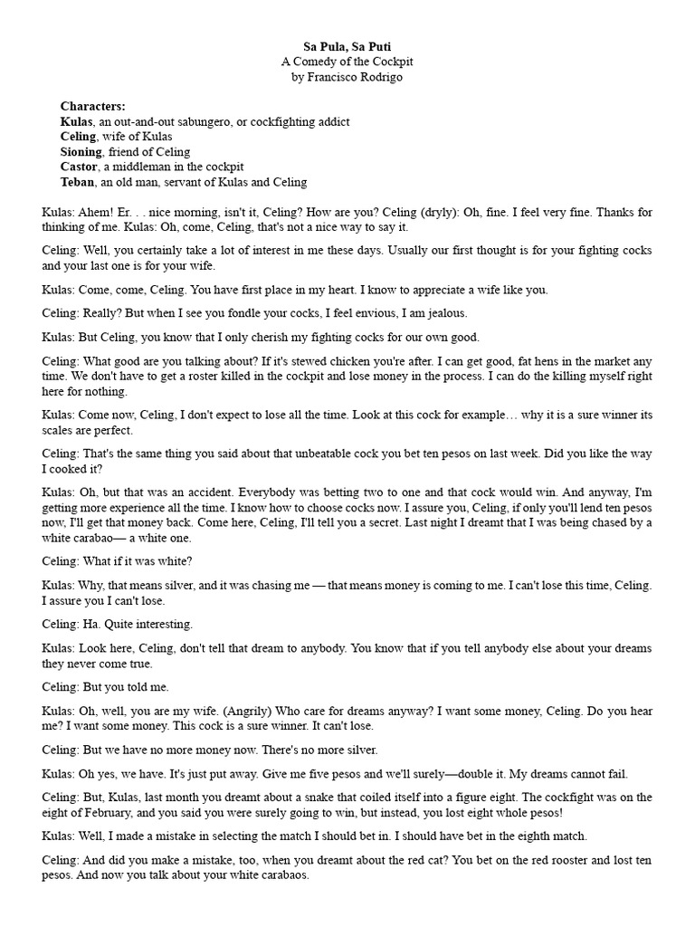 Sa Pula Sa Puti | PDF | Laughter