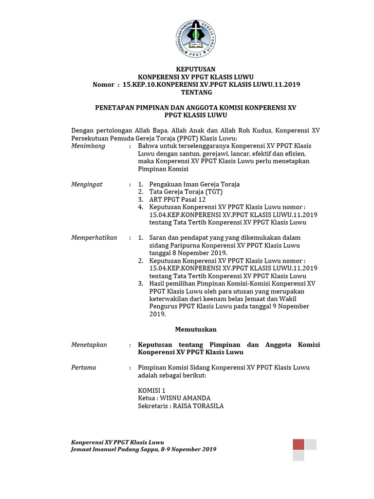 10 Penetapan Pimpinan Dan Anggota Komisi | PDF