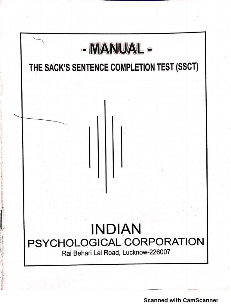 11 - SSCT Manual - 20190918120657 | PDF