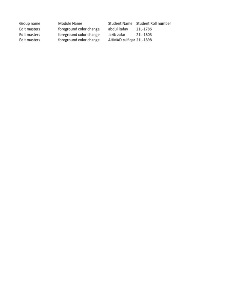 SE Project Work Distribution - SectionIntegrationModuleNameGroupName | PDF | Computing ...