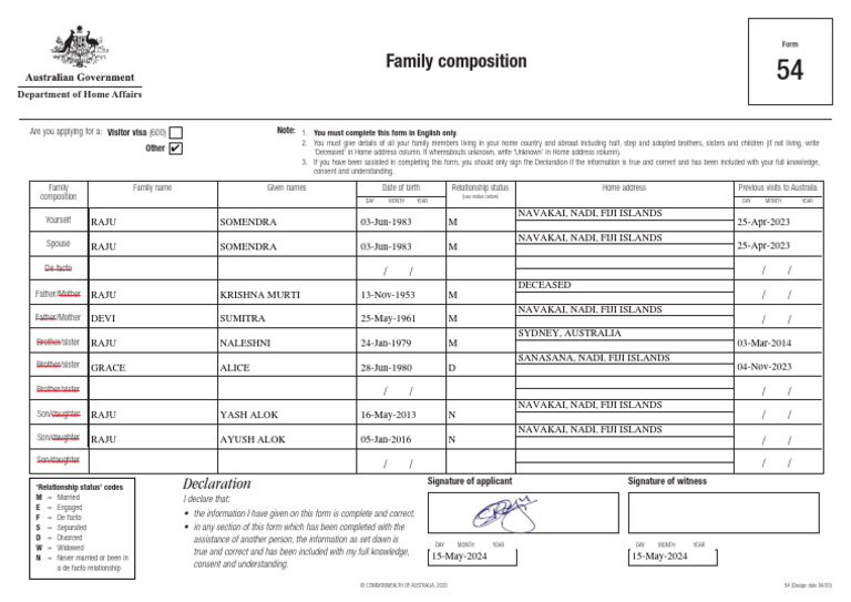 Form 54 | PDF | Social Institutions