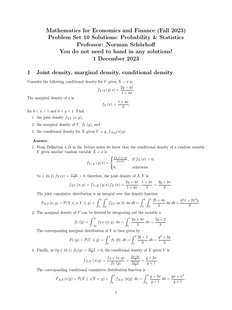 Problem Set 10 Solutions | Download Free PDF | Bias Of An Estimator | Estimator