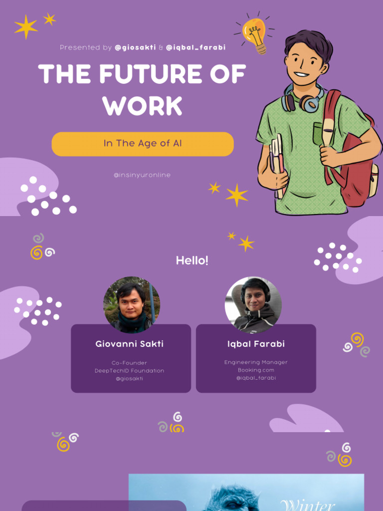 (GSS #1) The Future of Work in The Age of AI - Presentation | PDF