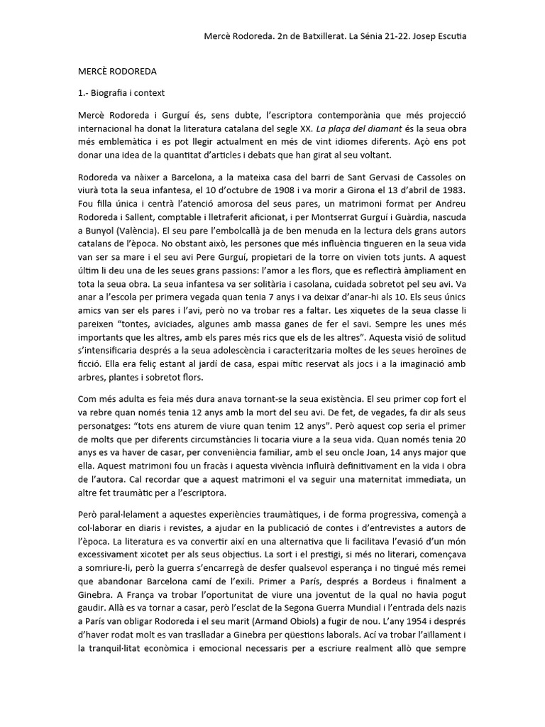 Mercè Rodoreda | PDF
