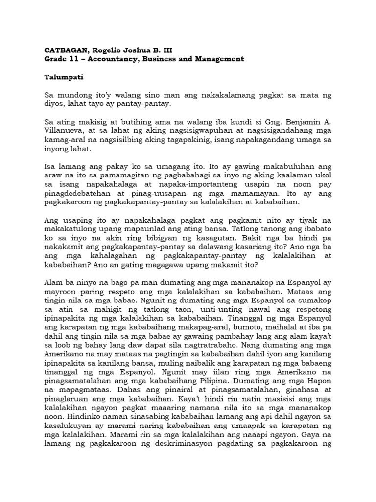 Talumpati | PDF
